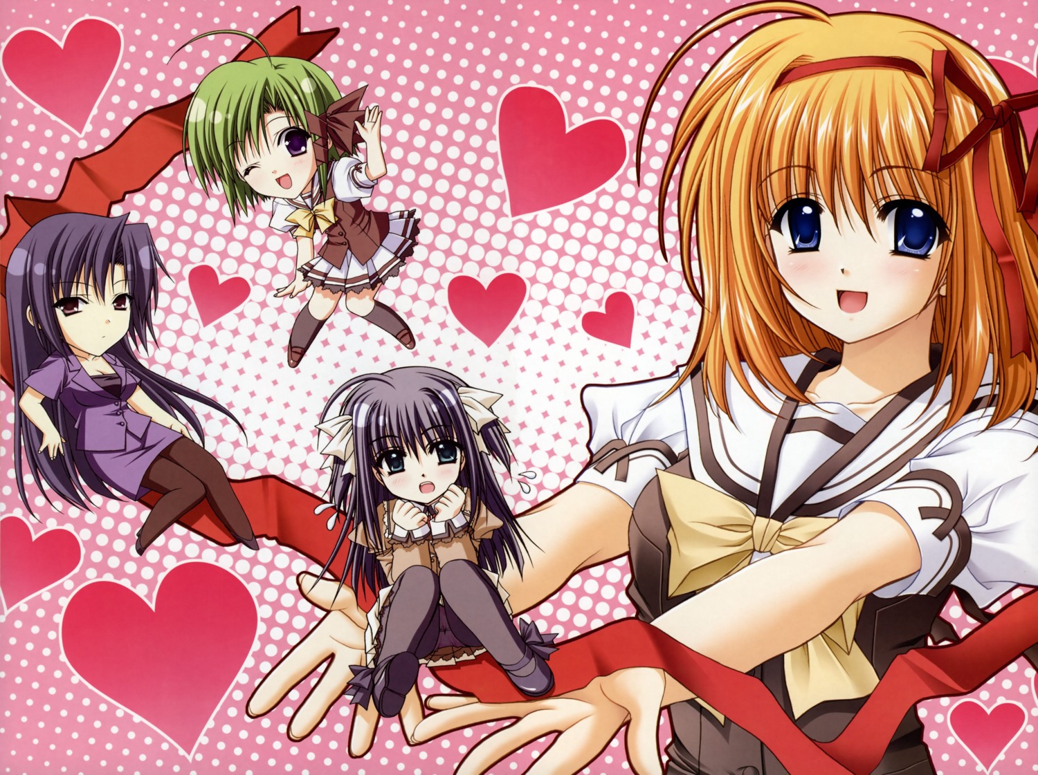 nishimata aoi suzuhira hiro really really shuffle benibara nadeshiko fuyou kaede shigure asa yae ...